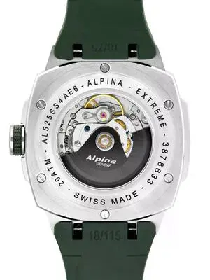 ALPINA Automatic Stainless Steel Watch With Rubber Strap