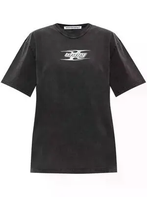 Alexander Wang Blade Logo Cotton T-shirt - Black