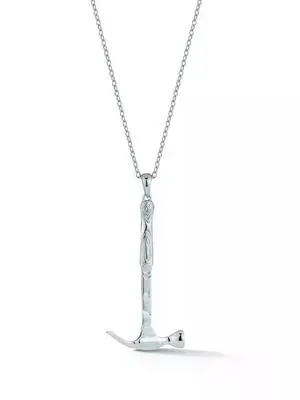 Mateo Hammer Pendant Necklace - Silver