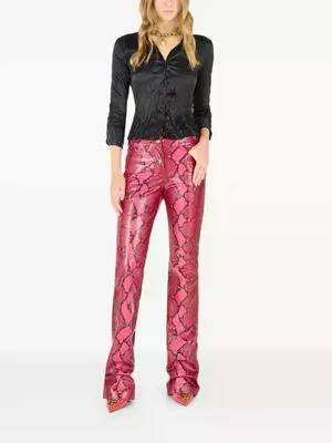 Roberto Cavalli Snake-print Flared Trousers