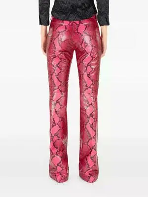 Roberto Cavalli Snake-print Flared Trousers