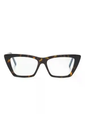 Saint Laurent Mica Cat Eye Frame Glasses - Brown