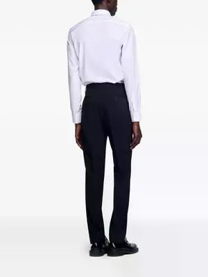 Sandro Tailored Wool Blend Suit Trousers - Black