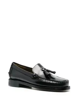 SEBAGO Tassel Detail Calf Leather Loafers - Black