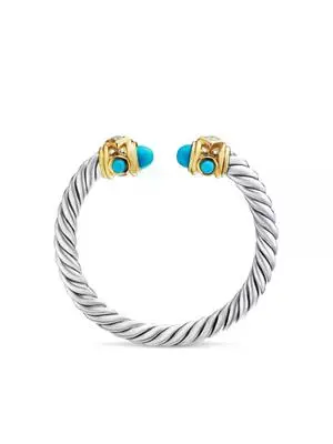 David Yurman Sterling Renaissance Turquoise And Diamond Ring