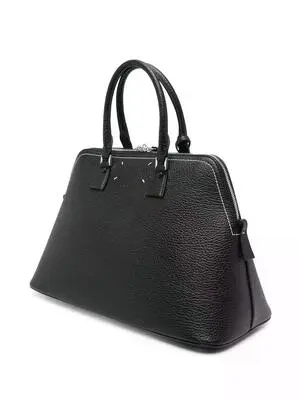 MAISON MARGIELA Multi-pocket Leather Tote Bag - Black