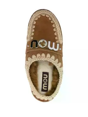 Mou Logo-plaque Chunky Slippers - Brown