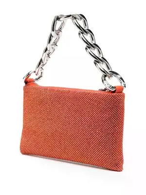 Patrizia Pepe Maxi Chain Rhinestone Clutch Bag