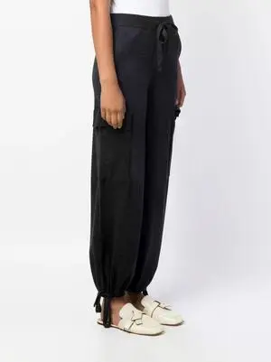 P.a.r.o.s.h Charcoal Wool Blend Knitted Cargo Trousers
