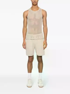 COURREGES Appliqué Logo Track Shorts - Neutrals