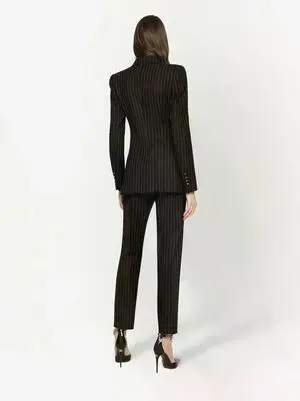 Dolce & Gabbana Striped Double-breasted Blazer - Black