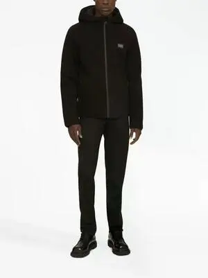 Dolce & Gabbana Logo-plaque Hooded Jacket - Black