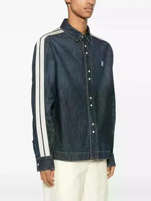 Palm Angels Monogram-embroidered Denim Track Jacket