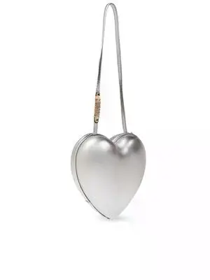 Moschino Heart-shaped Shoulder Bag - Silver