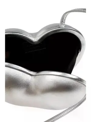 Moschino Heart-shaped Shoulder Bag - Silver