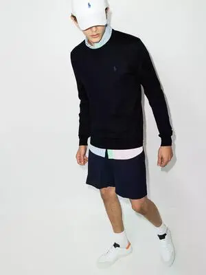 Polo Ralph Lauren Embroidered Crewneck Jumper - Blue