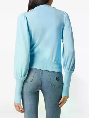 Philipp Plein Embellished Puff Sleeve Sweater