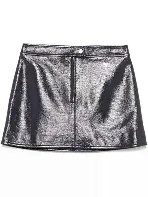 COURREGES Re-edition Vinyl Mini Skirt - Blue