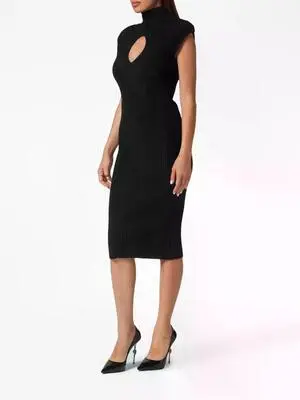 Philipp Plein Ribbed Knit Midi Dress