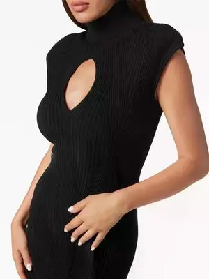 Philipp Plein Ribbed Knit Midi Dress