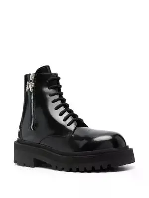 Palm Angels Logo-print Lace-up Ankle Boots