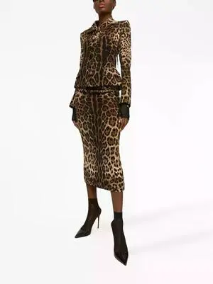 Dolce & Gabbana Leopard-print Single-breasted Blazer