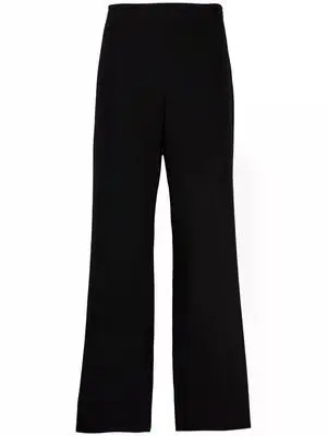 Emporio Armani High-waisted Wide-leg Trousers - Black