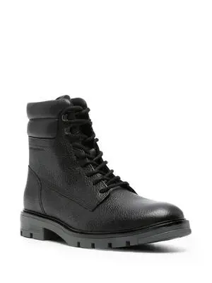 Tommy Hilfiger Padded Leather Ankle Boots - Black