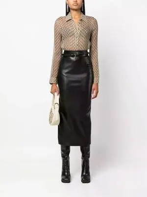 MARINE SERRE Moon Diamant Silk Shirt