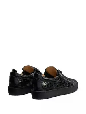 GIUSEPPE ZANOTTI Frankie Double-zip Low-top Sneakers - Black