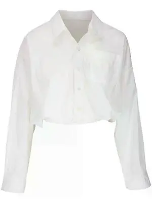 R13 Cropped Cotton Shirt