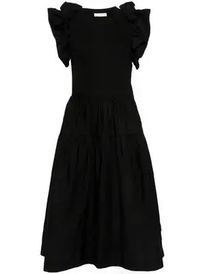 Ulla Johnson Francine Midi Dress - Black