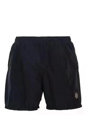Stone Island Compass-patch Swim Shorts - Blue