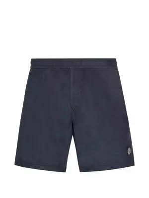 Stone Island Compass-patch Swim Shorts - Blue
