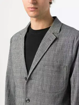 Aspesi Plaid-pattern Single-breasted Blazer