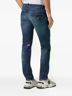 Philipp Plein Paint-splatter Slim-fit Jeans