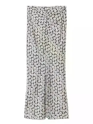 Hugo Maxi Skirt With Floral Print - Black