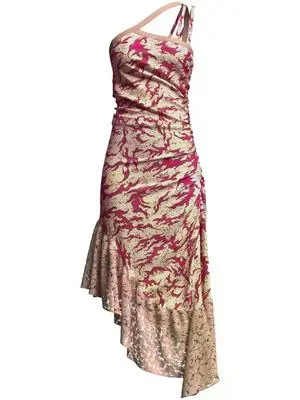 MARGHERITA MACCAPANI Albi Asymmetric Ruched Midi Dress