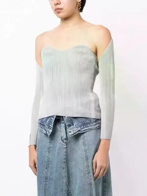 Rokh Ribbed Knit Bustier Top