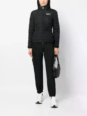 EA7 Padded Logo Jacket - Black