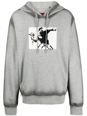 MOSTLY HEARD RARELY SEEN 8-BIT Graphic-print Cotton Hoodie - Grey