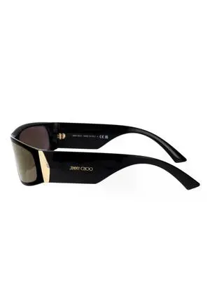 JIMMY CHOO Rectangular Sunglasses With Logo Print