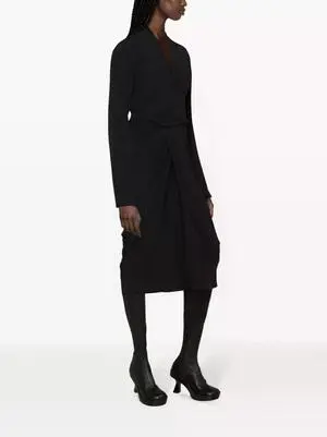 Rick Owens Side-tie Crepe Wrap Dress