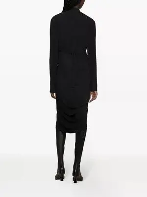 Rick Owens Side-tie Crepe Wrap Dress