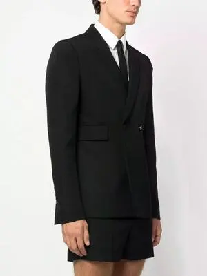 SAPIO Double-breasted Wool-cotton Blazer