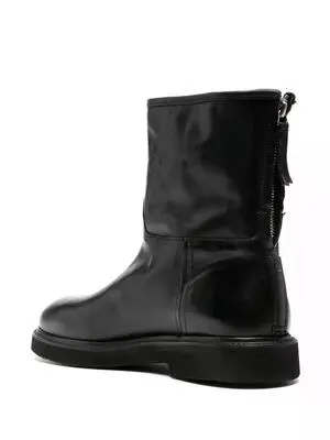 Premiata Calf Leather Zip Up Ankle Boots