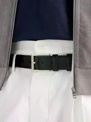 Prada Leather Belt With Polished Buckle