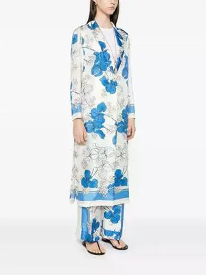 P.a.r.o.s.h Floral Print Long Sleeve Coat