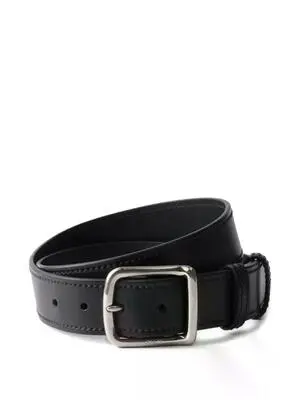 Prada Leather Belt With Polished Buckle - Black