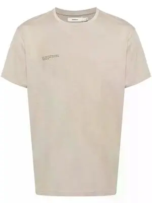 PANGAIA Logo-print Organic-cotton T-shirt - Neutrals